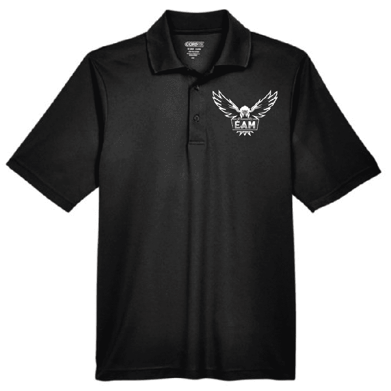 88181 Core365 Origin Performance Pique Polo - Black - The Screen Door