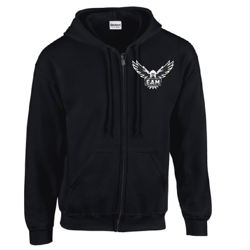 G186 Gildan Heavy Blend 8 oz., 50/50 Full-Zip Hooded Sweatshirt - Black ...