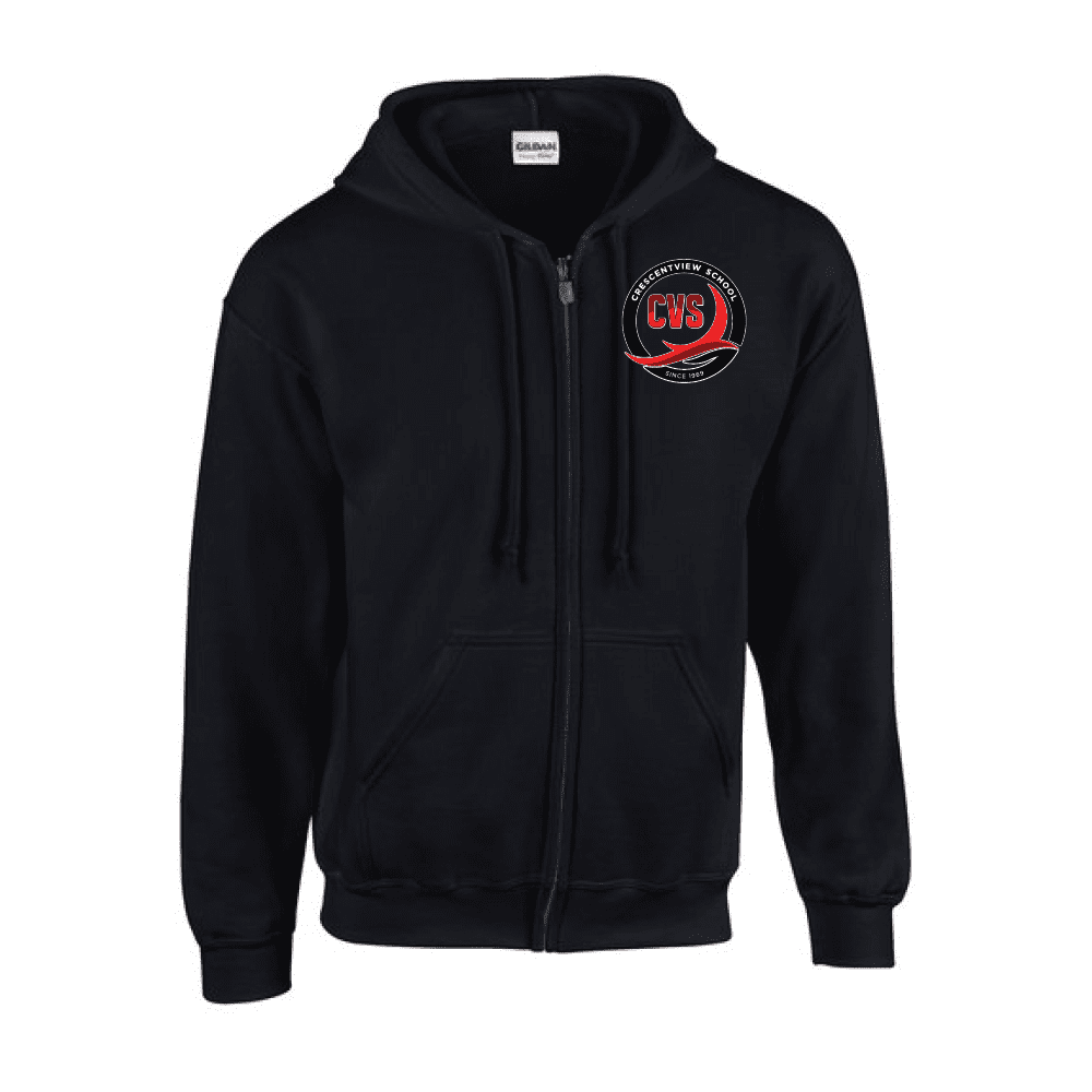 G186 Gildan Heavy Blend 8 oz., 50/50 Full-Zip Hooded Sweatshirt - Black ...