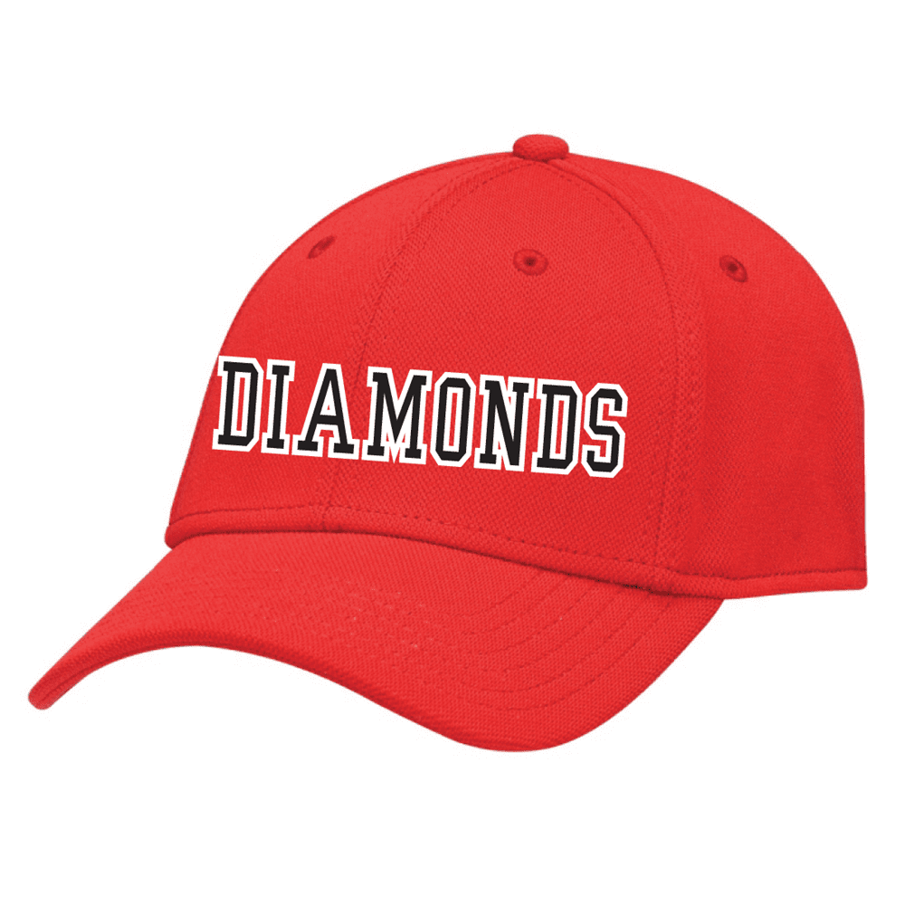 AC0010 Deluxe Polyester 6 Panel Cap - Red - The Screen Door