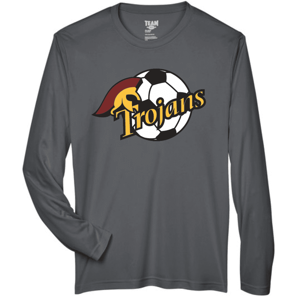 TT11L Team 365 Performance Long Sleeve Shirt - Sport Graphite - The ...